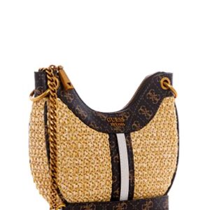 GUESS US Kasinta Raffia Mini Hobo Bag