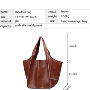 2022 oversized womens handbag pu soft leather shoulder tote extra big travel Hobo large capacity Satchel (red)