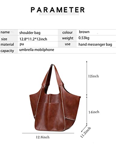 2022 oversized womens handbag pu soft leather shoulder tote extra big travel Hobo large capacity Satchel (red)