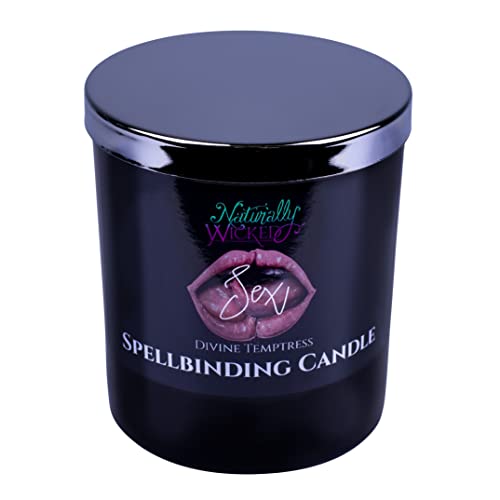 Naturally Wicked Spellbinding Candle | Scented Crystal Spell Candle | Inc Unique Candle Gift Box (Sex)