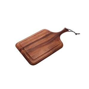 gulruh wood cutting boards for kitchen, tailand acacia wood solid wood pizza steak toasted breadboard fruit vegetable meat cutting board non-slip thicken chopping block (size : medium)