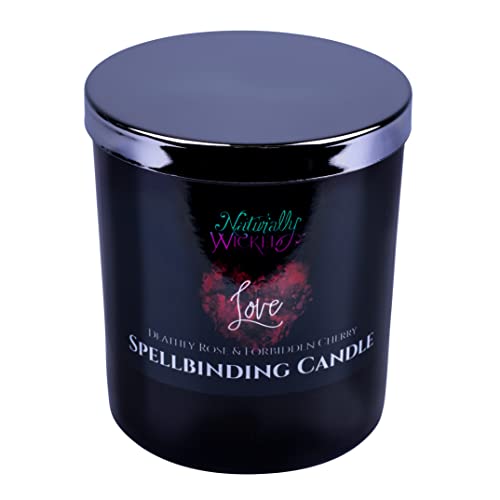 Naturally Wicked Spellbinding Candle | Scented Crystal Spell Candle | Inc Unique Candle Gift Box (Love)