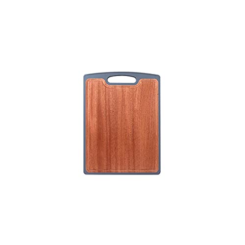 GULRUH Wood Cutting Boards for Kitchen, Cutting Board for Kitchen, Double-Sided Chopping Board with Handle- Stainless Steel and Plastic for Meat Vegetable Fruit-Juice Grooves with Easy Grip Handles –