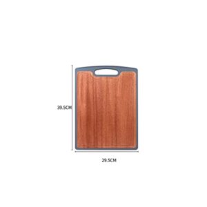 GULRUH Wood Cutting Boards for Kitchen, Cutting Board for Kitchen, Double-Sided Chopping Board with Handle- Stainless Steel and Plastic for Meat Vegetable Fruit-Juice Grooves with Easy Grip Handles –