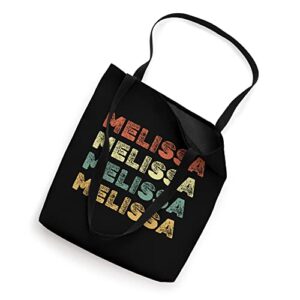 MELISSA PERSONALIZED RETRO VINTAGE GIFT FOR MELISSA Tote Bag