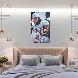 LIMB Jack Hughes Sports Player HD Posters and Prints for Home Decor Wall Art Canvas Decoration 16x24inch(40x60cm)