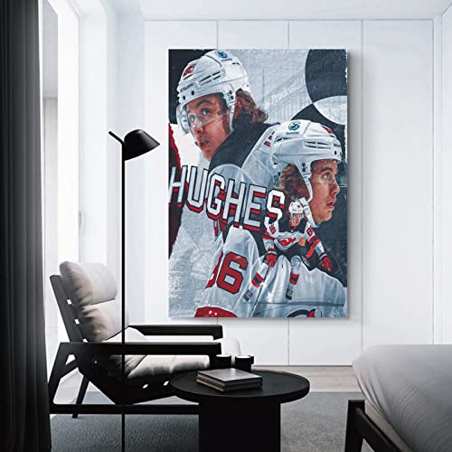 LIMB Jack Hughes Sports Player HD Posters and Prints for Home Decor Wall Art Canvas Decoration 16x24inch(40x60cm)