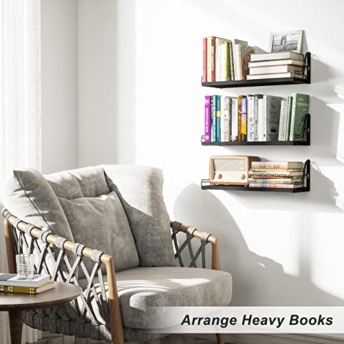 SRIWATANA U Shelves Wall Mounted Set of 3 and Large Floating Shelves Set of 3 （Contains 2 Items）