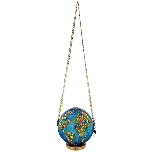 Mary Frances Going Global Beaded Crossbody Novelty Handbag, Multi