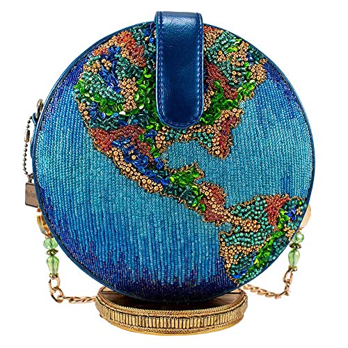 Mary Frances Going Global Beaded Crossbody Novelty Handbag, Multi