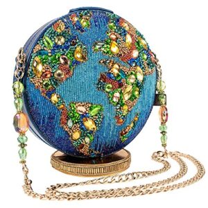 Mary Frances Going Global Beaded Crossbody Novelty Handbag, Multi