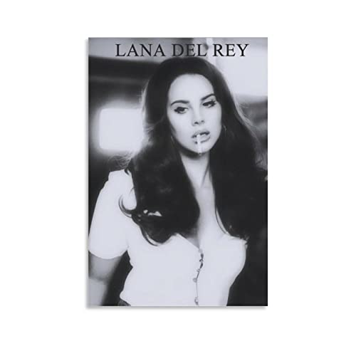 MUGE LANA DEL. REY Canvas Poster Wall Art Decor Print Picture Paintings for Living Room Bedroom Decoration Panel Hanging Posters Vertical Unframe-style 12x18inch(30x45cm)