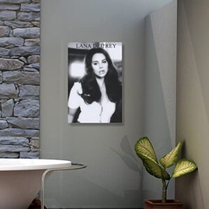 MUGE LANA DEL. REY Canvas Poster Wall Art Decor Print Picture Paintings for Living Room Bedroom Decoration Panel Hanging Posters Vertical Unframe-style 12x18inch(30x45cm)