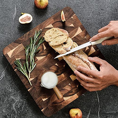 GULRUH Wood Cutting Boards for Kitchen, Wooden Cutting Board, Cutting Board for Kitchen - Extra Large, Thick Butcher Block with Juice Groove, Handles,Two Sizes (Size : Small)