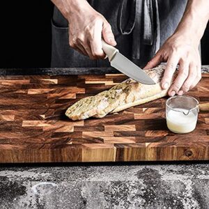 GULRUH Wood Cutting Boards for Kitchen, Wooden Cutting Board, Cutting Board for Kitchen - Extra Large, Thick Butcher Block with Juice Groove, Handles,Two Sizes (Size : Small)