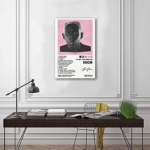 American Rapper Tyler Poster Decorative The Creator Album Cover Signed Limited Posters Wall Art Decor Print Picture Paintings for Living Room Bedroom Decoration Poster (6,12x18in Unframe)