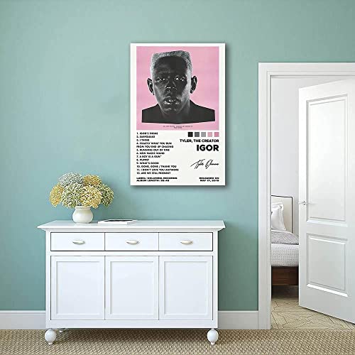 American Rapper Tyler Poster Decorative The Creator Album Cover Signed Limited Posters Wall Art Decor Print Picture Paintings for Living Room Bedroom Decoration Poster (6,12x18in Unframe)