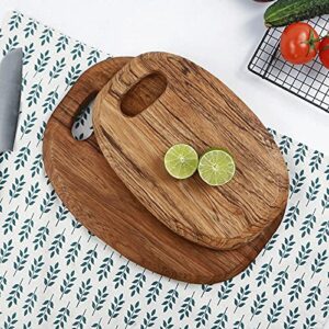 GULRUH Wood Cutting Boards for Kitchen, Solid Wood Cutting Board Pizza Cheese Charcuterie Steak Bread Meats Serving Board for Kitchen Chopping Boards (Color : Large)