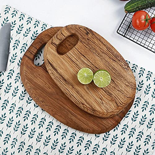 GULRUH Wood Cutting Boards for Kitchen, Solid Wood Cutting Board Pizza Cheese Charcuterie Steak Bread Meats Serving Board for Kitchen Chopping Boards (Color : Large)