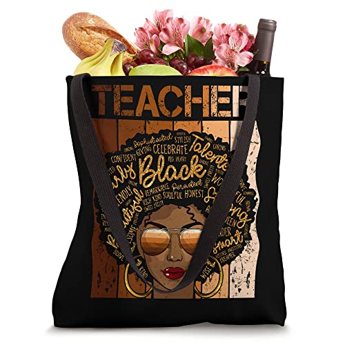 Black Smart Teacher Afro Love Melanin African Juneteenth Tote Bag