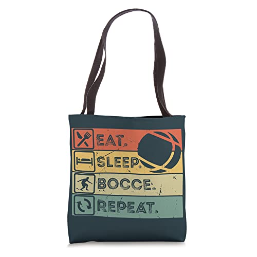 Eat Sleep Bocce Repeat Bocce Ball Lover Vintage Tote Bag