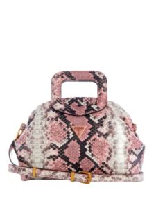 guess us errin snakeskin small frame satchel