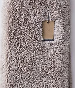 Artisan 34 Extra Warm and Cozy Luxury Faux Fur Blanket - Fuzzy and Fluffy Super Soft Reversible Taupe Throw Blanket for Bed, Couch, Home Décor- Double Sided, Ultra Soft Throw Blanket