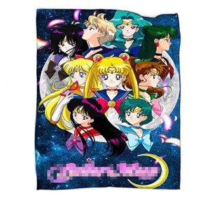 drince anime blanket cartoon flannel throw blankets for sofa all season super cozy plush blanket for kids adults gift 50”x40”