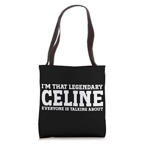 celine personal name women girl funny celine tote bag