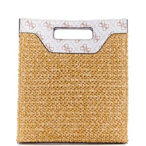 GUESS US Kasinta Raffia Mini Cutout Tote