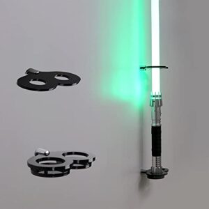 wanlian lightsaber stand lightsaber wall mount lightsaber display stand wall mount acrylic lightsaber display bracket for display lightsaber wall (black 2 holes)