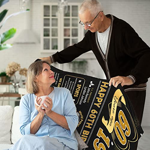 60th Birthday Gifts for Women - 60th Birthday Gift for Men - 60th Birthday Gift Ideas - 60 Year Old Gifts for Women - 1963 Birthday Gift for Women Throw Blanket 60 x 50 Inch