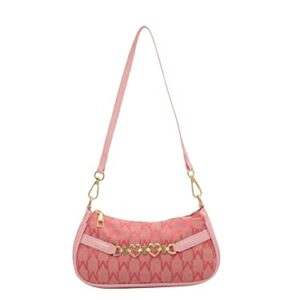 GORGLITTER Women's Mini Heart Shoulder Bag Hobo Tote Handbag Pink One Size