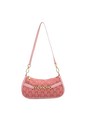 GORGLITTER Women's Mini Heart Shoulder Bag Hobo Tote Handbag Pink One Size