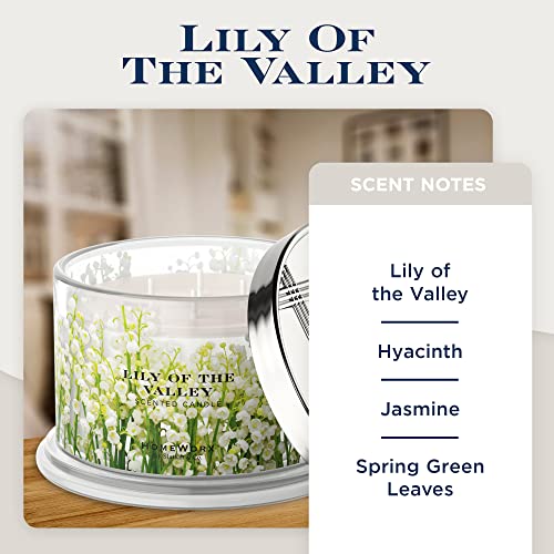 Premium Scented 4-Wick Candle, Lily of The Valley, HomeWorx by Slatkin & Co - 18 oz - Long-Lasting Jar Candle, 30-55 Hours Burn Time - Lily of The Valley, Hyacinth, Jasmine & Spring Green Leaves