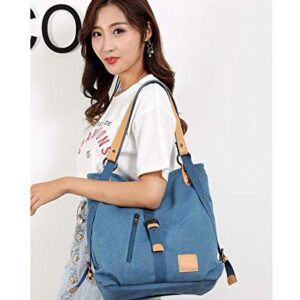 Women's Tote Hand Bag Canvas Corssbody Retro Clutch Handbag Shoulder Bag Purse Satchel Bag Large Size Hobo Bag