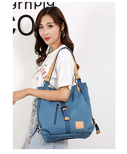 Women's Tote Hand Bag Canvas Corssbody Retro Clutch Handbag Shoulder Bag Purse Satchel Bag Large Size Hobo Bag