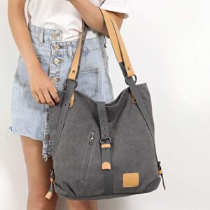 Women's Tote Hand Bag Canvas Corssbody Retro Clutch Handbag Shoulder Bag Purse Satchel Bag Large Size Hobo Bag