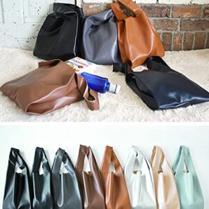 Women's Satchel Bag Small Clutch Cute PU Shoulder Bag Hobo Bag Solid Color Mini Purse