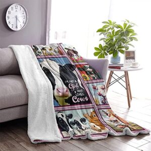 Cow Print Blanket Cow Decor Bedding Throw Blanket for Girl Women Christmas Valentine's Birthday Gifts Soft Cute Farm Animal Cow Blanket