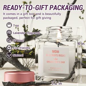 Gifts for Mom from Daughter - Great Mothers Day Gifts for Mom - Perfect Gifts for Mom, Funny Gifts for Mom, Christmas and Birthday Gifts for Mom, Funny Gifts for Women Lavender Scented Candle