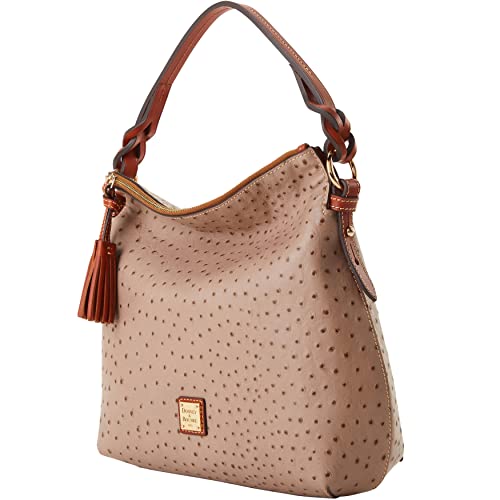 Dooney & Bourke Ostrich Twist Strap Hobo Shoulder Bag