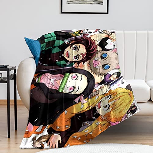 Anime Blanket Ultra Soft Flannel Throw Blanket Gifts for Kids Adults All Season 50"x40"