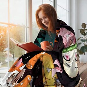 Anime Blanket Ultra Soft Flannel Throw Blanket Gifts for Kids Adults All Season 50"x40"