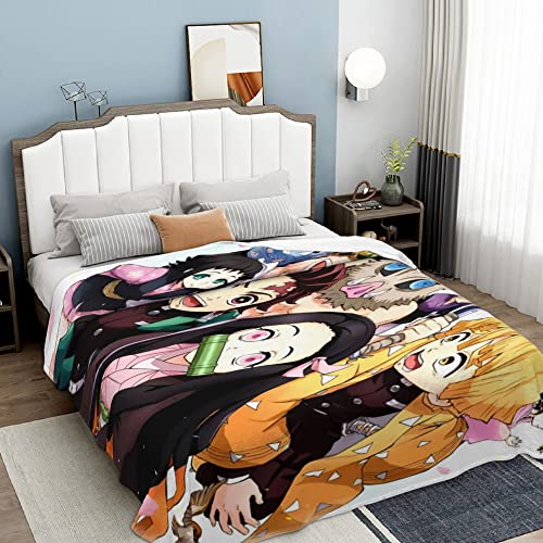 Anime Blanket Ultra Soft Flannel Throw Blanket Gifts for Kids Adults All Season 50"x40"