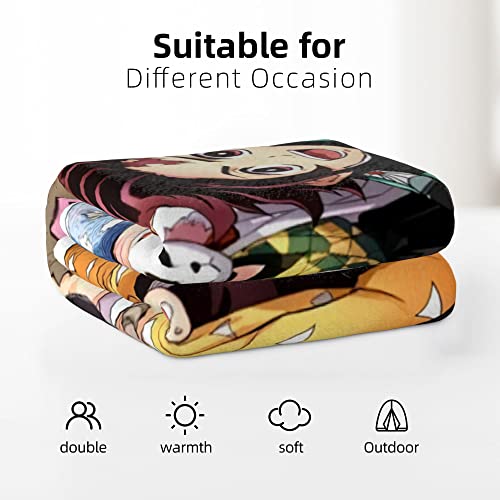 Anime Blanket Ultra Soft Flannel Throw Blanket Gifts for Kids Adults All Season 50"x40"