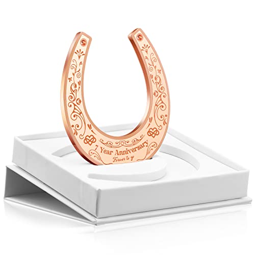 7 Year Anniversary Gifts for Him 7 Year Anniversary Wedding Gift for Couple 7 Years of Marriage Lucky Horseshoe Copper 7th Wedding Anniversary gifts for Him with Box Gifts for Men Him