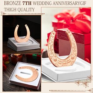 7 Year Anniversary Gifts for Him 7 Year Anniversary Wedding Gift for Couple 7 Years of Marriage Lucky Horseshoe Copper 7th Wedding Anniversary gifts for Him with Box Gifts for Men Him