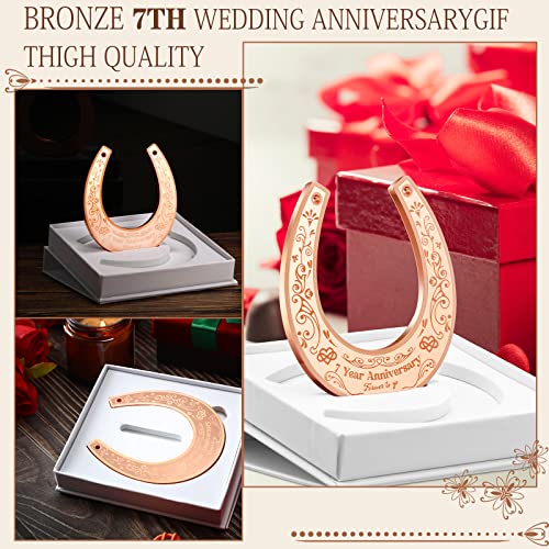 7 Year Anniversary Gifts for Him 7 Year Anniversary Wedding Gift for Couple 7 Years of Marriage Lucky Horseshoe Copper 7th Wedding Anniversary gifts for Him with Box Gifts for Men Him