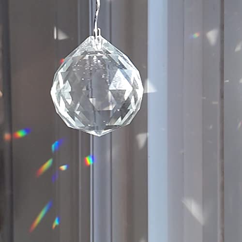 Memorialight Modern Grief Gift 40 mm Crystal Ball Rainbow Maker Best for Daily Remembrance